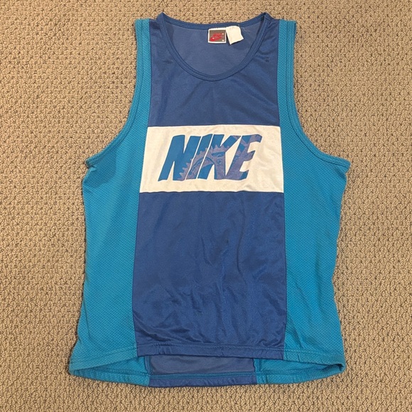 Nike | Tops | Vintage 98s90s Nike Blue Two Tone Womens Cycling Singlet ...